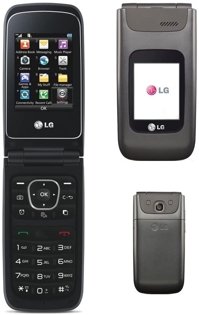refurbished LG A341 gray unlocked flip phone - Formidable Wireless